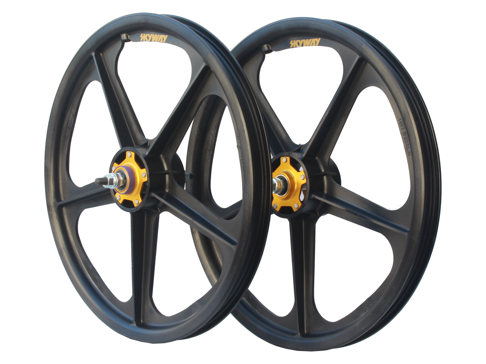 Skyway Tuff Graphite Gold Rivet 20 inch Wheel Set