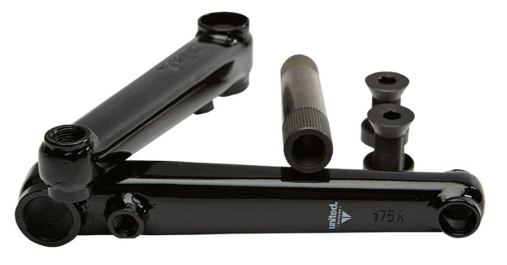 BMX Cranks / United Supreme V3 3pc / Black & Chrome Available